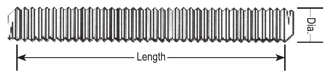 Stud Bolt Measurement Information - M&Z Industrial Supply Ltd.